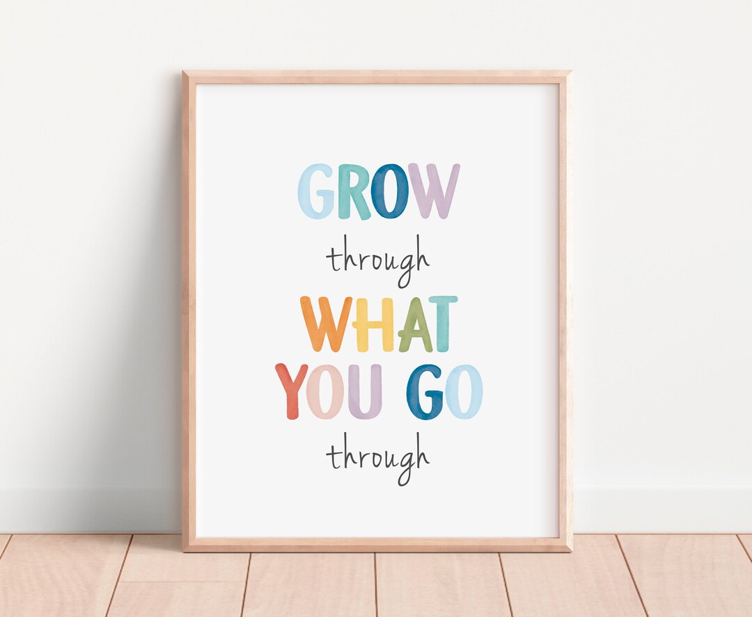 Grow Through What You Go Through, Growth Mindset, Mental Health ...
