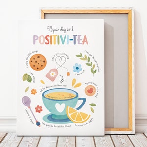 Positivi-tea Positivity, Affirmations Poster, Calming Corner, School ...