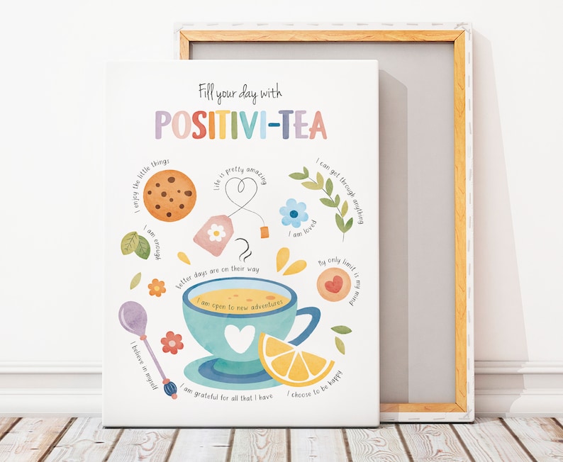 Positivi-tea Positivity, Affirmations Poster, Calming Corner, School ...