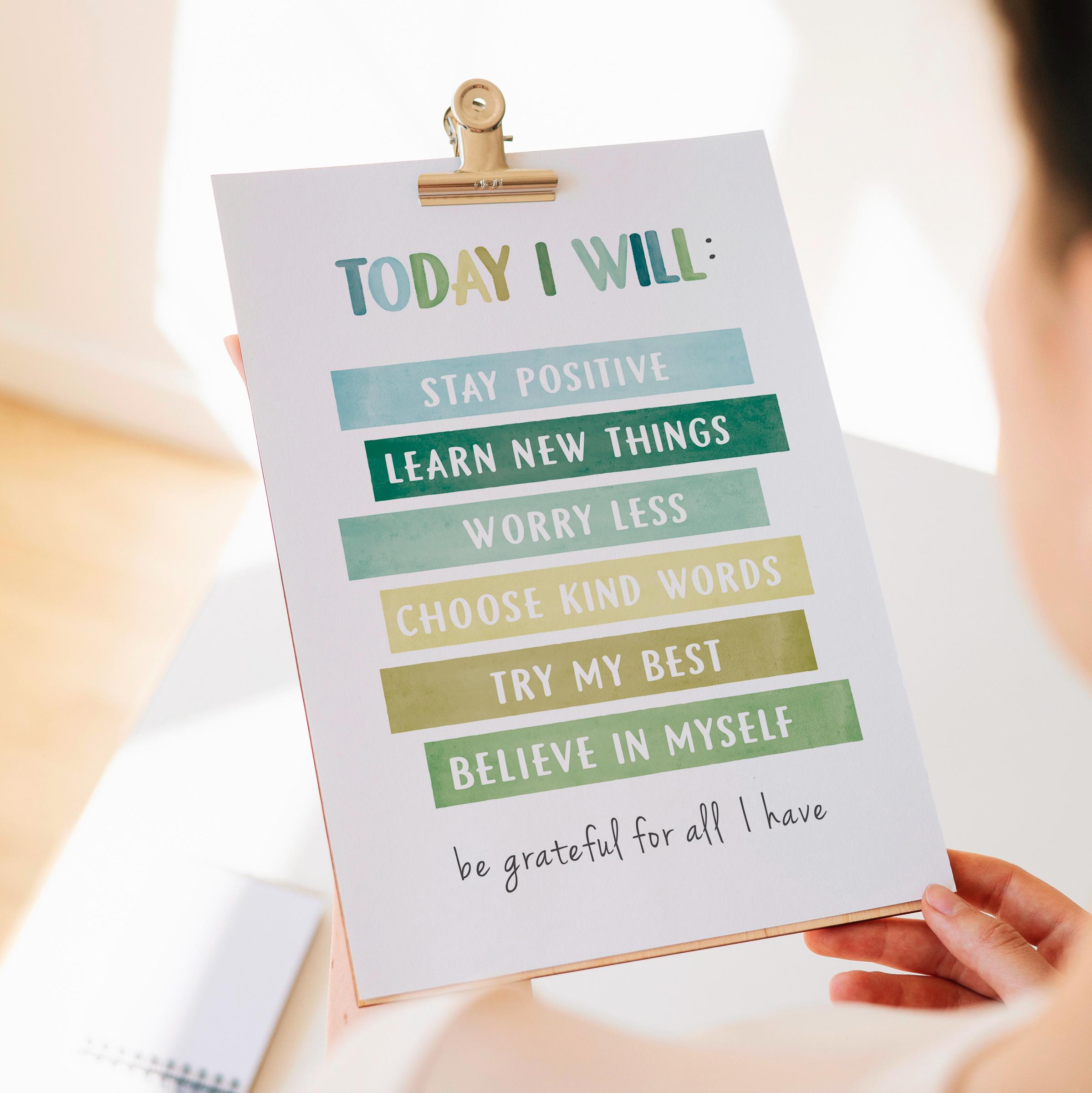 Green Therapy Office Decor Bundle, Feelings Wheel, Growth Mindset ...