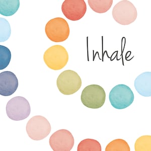 Inhale Exhale Posters, Counseling Office Decor, Calming Corner, Mental ...