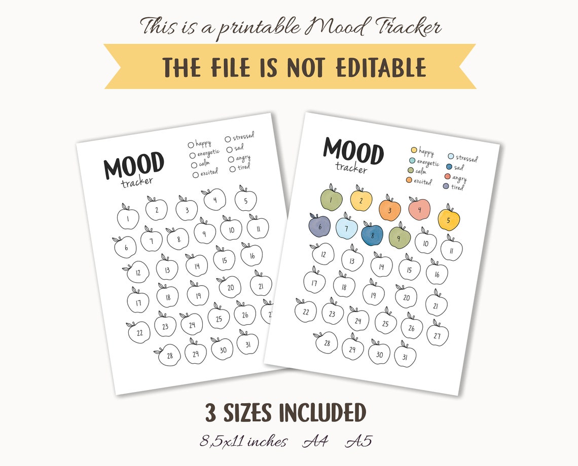 Feelings Chart Mood Tracker: School Counselor Worksheet (digital ...