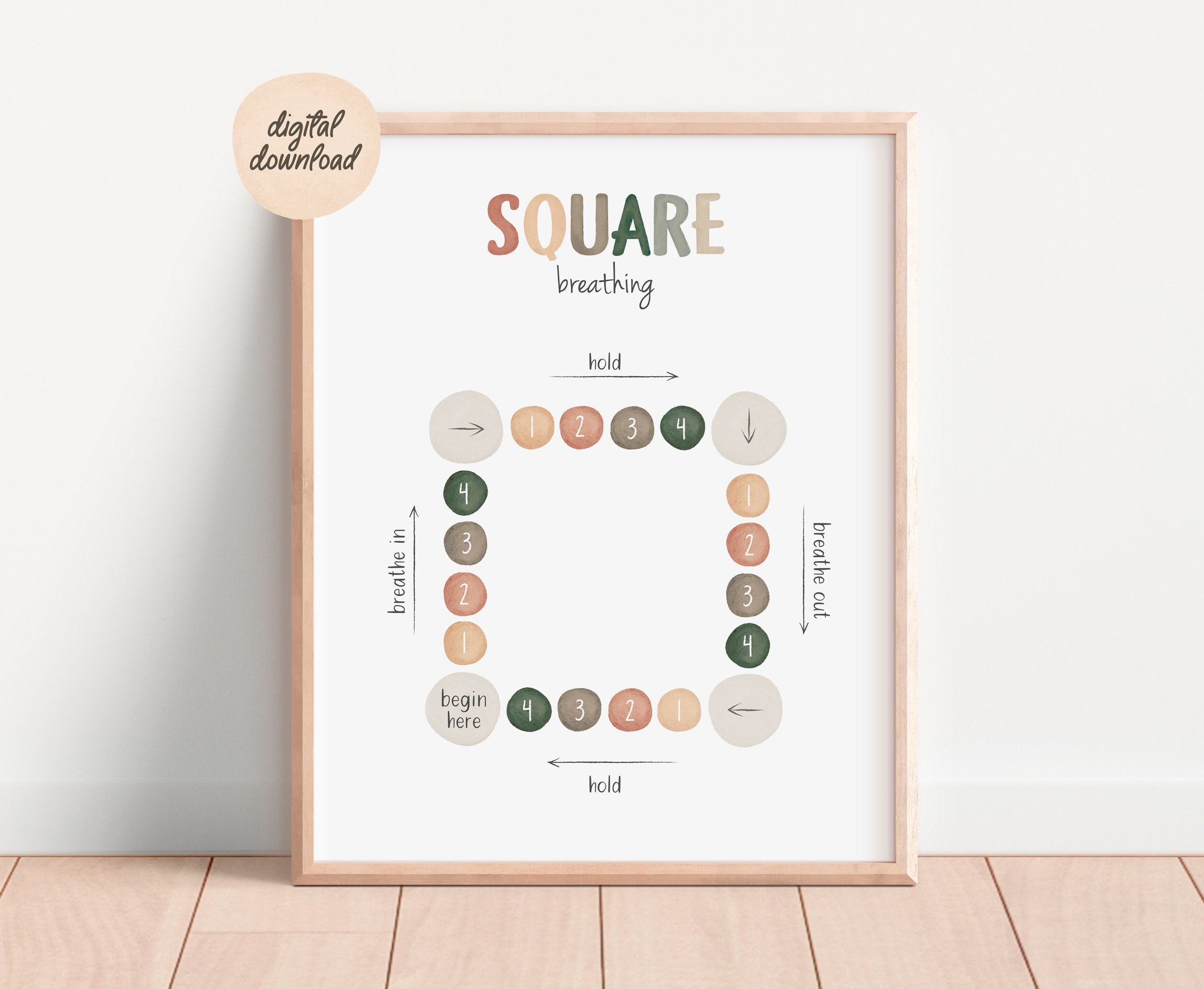 2 Calming Corner Posters Box Breathing Poster Counseling - Etsy