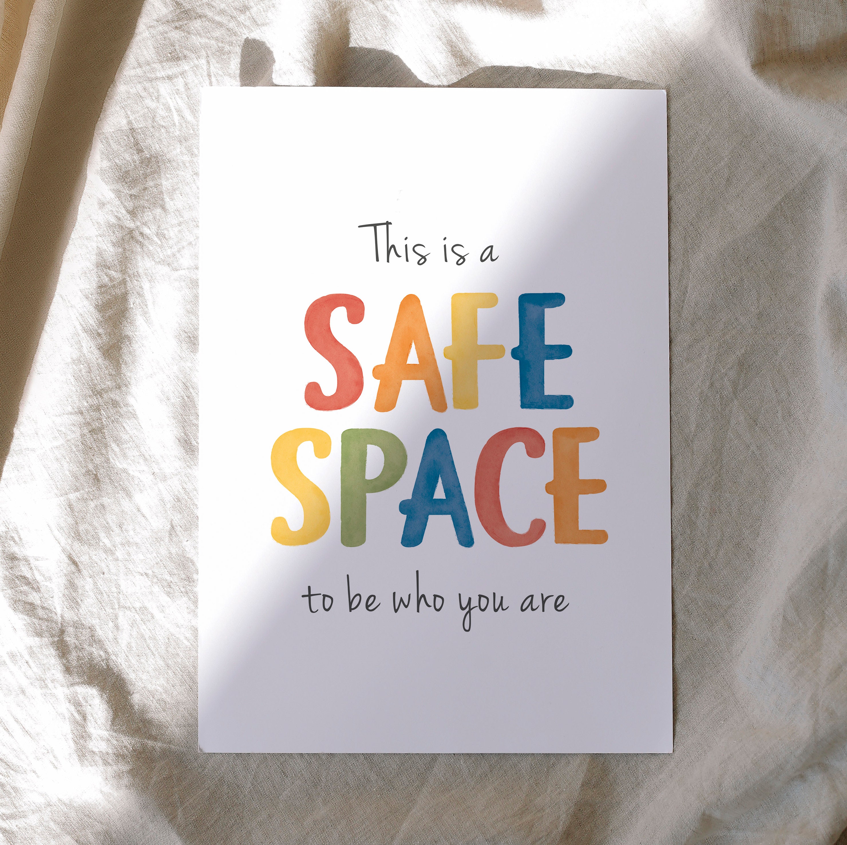 Calming Corner Poster, Safe Space Printable Poster, Mental Health ...