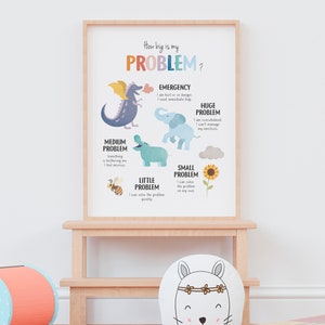 How Big is My Problem Poster, Size of the Problem, Anxiety Relief, Calm ...