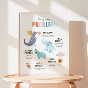 How Big is My Problem Poster, Size of the Problem, Anxiety Relief, Calm ...