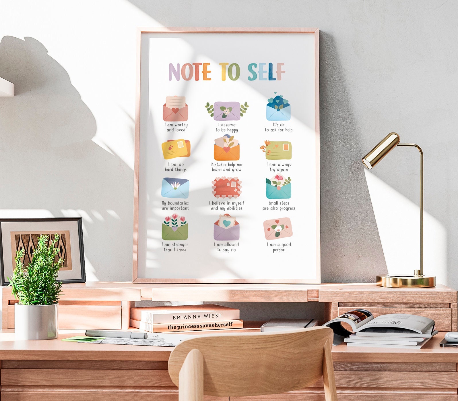 Therapy Office Decor Note to Self Poster School Counselor - Etsy Australia