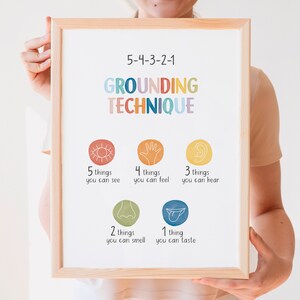 Grounding Technique Poster, Coping Skills Poster, Social Worker ...