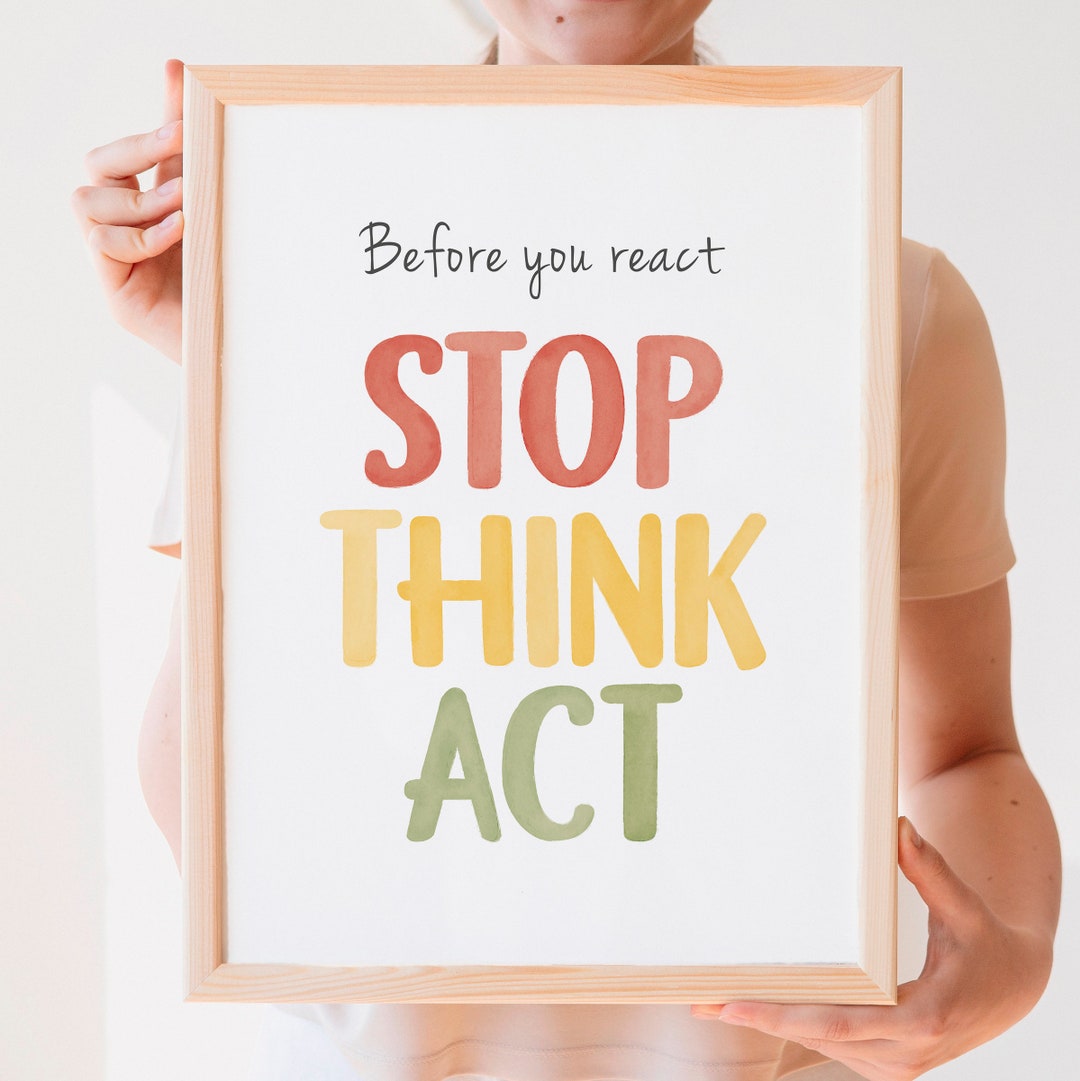 STOP Technique Poster: Calming Corner Wall Art (digital Download) - Etsy