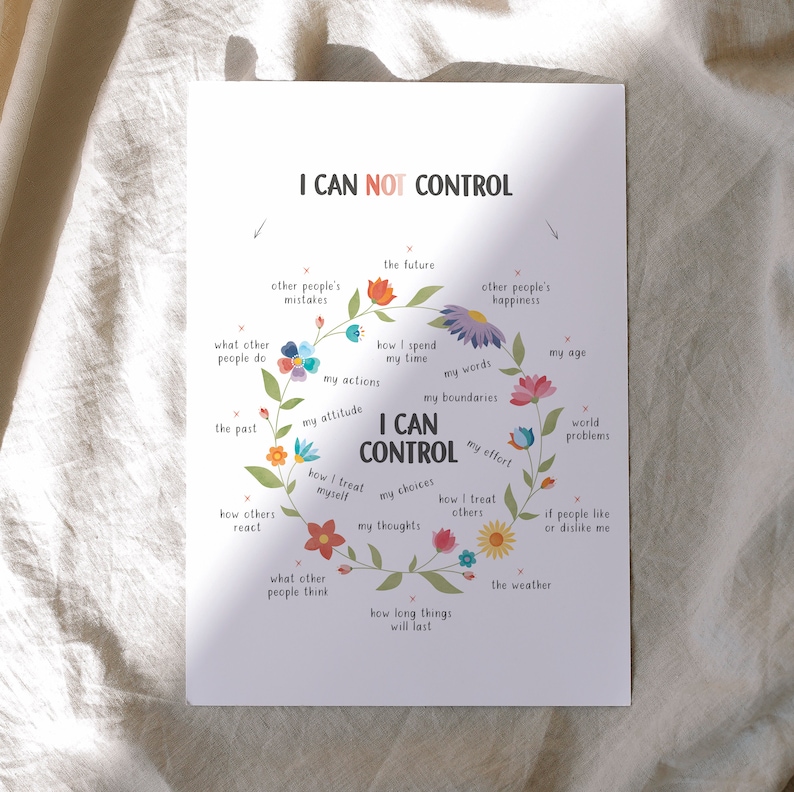 Things I Can Control, Therapy Office Decor, Growth Mindset, Mental ...