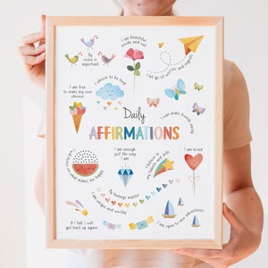 Positive Affirmation Poster, Therapy Office Decor, Mental Health ...