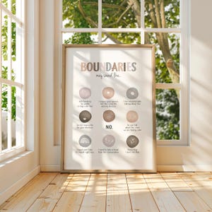 Mental Health Boundaries Poster, Neutral Therapy Office Decor, School ...