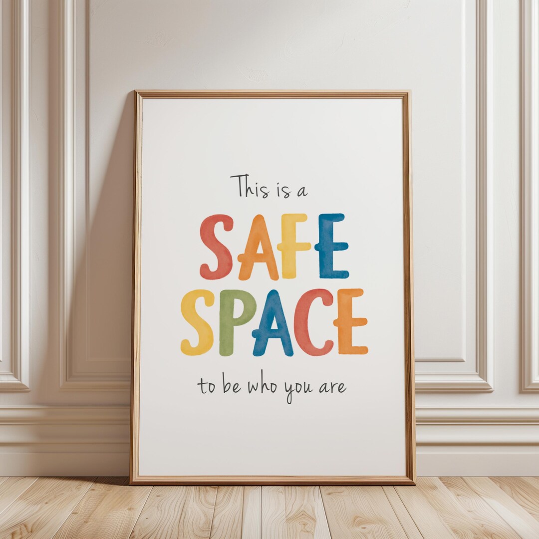 Safe Space Poster, School Counselor Office Decor, Calming Corner ...