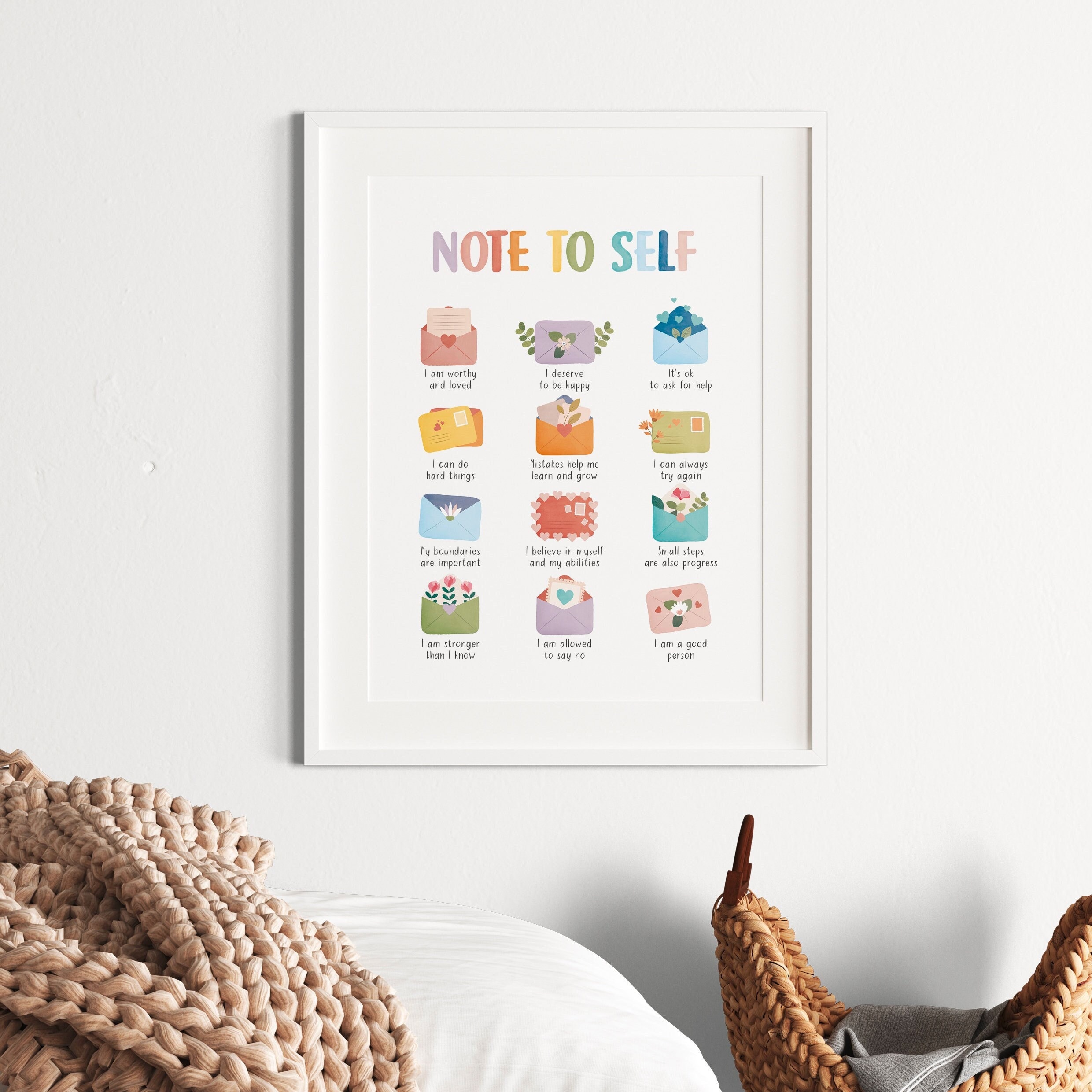 Therapy Office Decor Note to Self Poster School Counselor - Etsy Australia