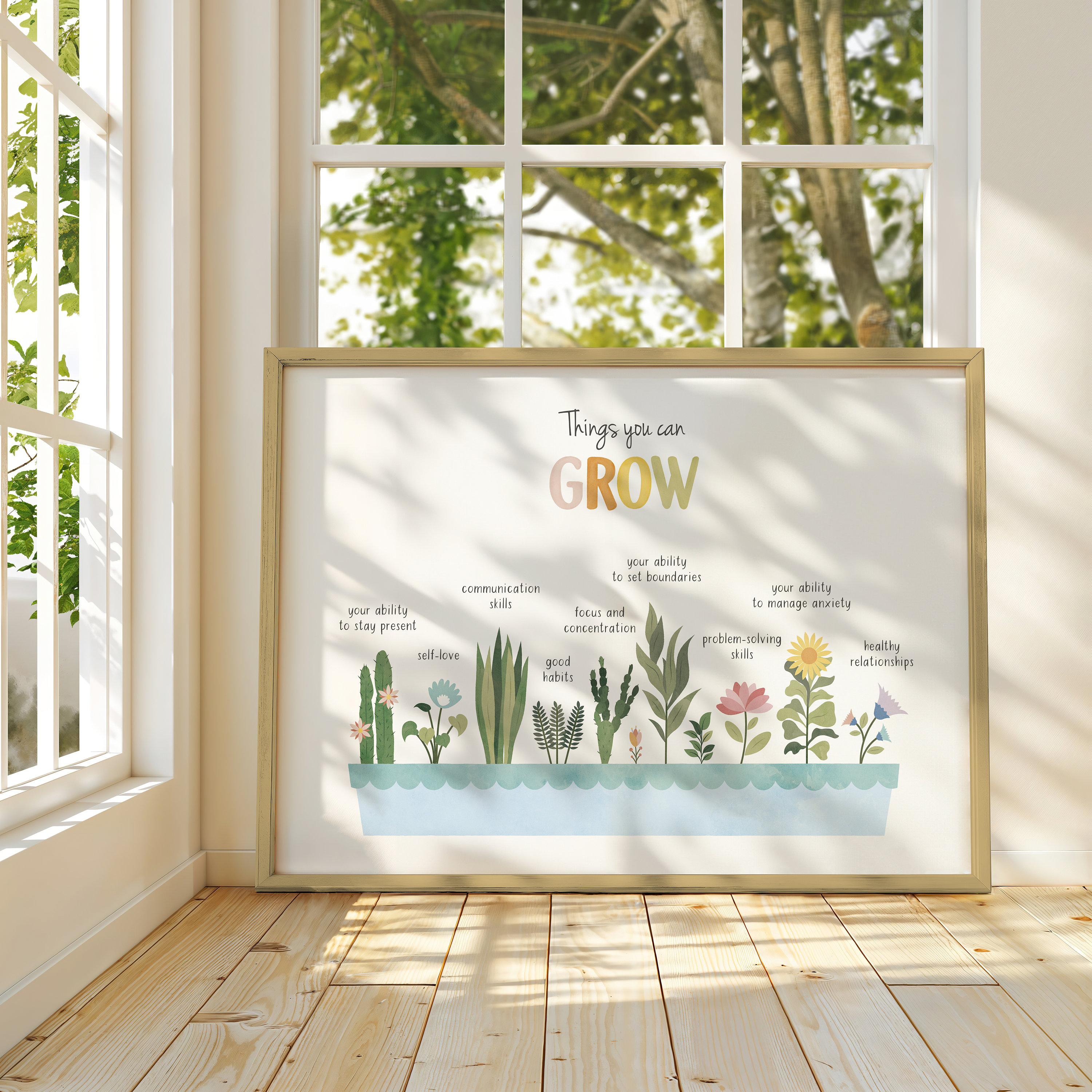 Self-growth, Mindfulness, Therapy Office Decor, Mental Health, Growth ...