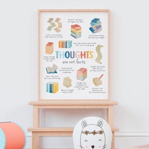 Thoughts Are Not Facts, Therapy Office Decor, School Counselor, Calming ...
