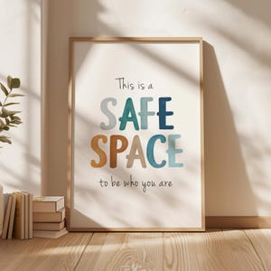 This is A Safe Space to Be Who You Are, Mental Health Poster, Social ...