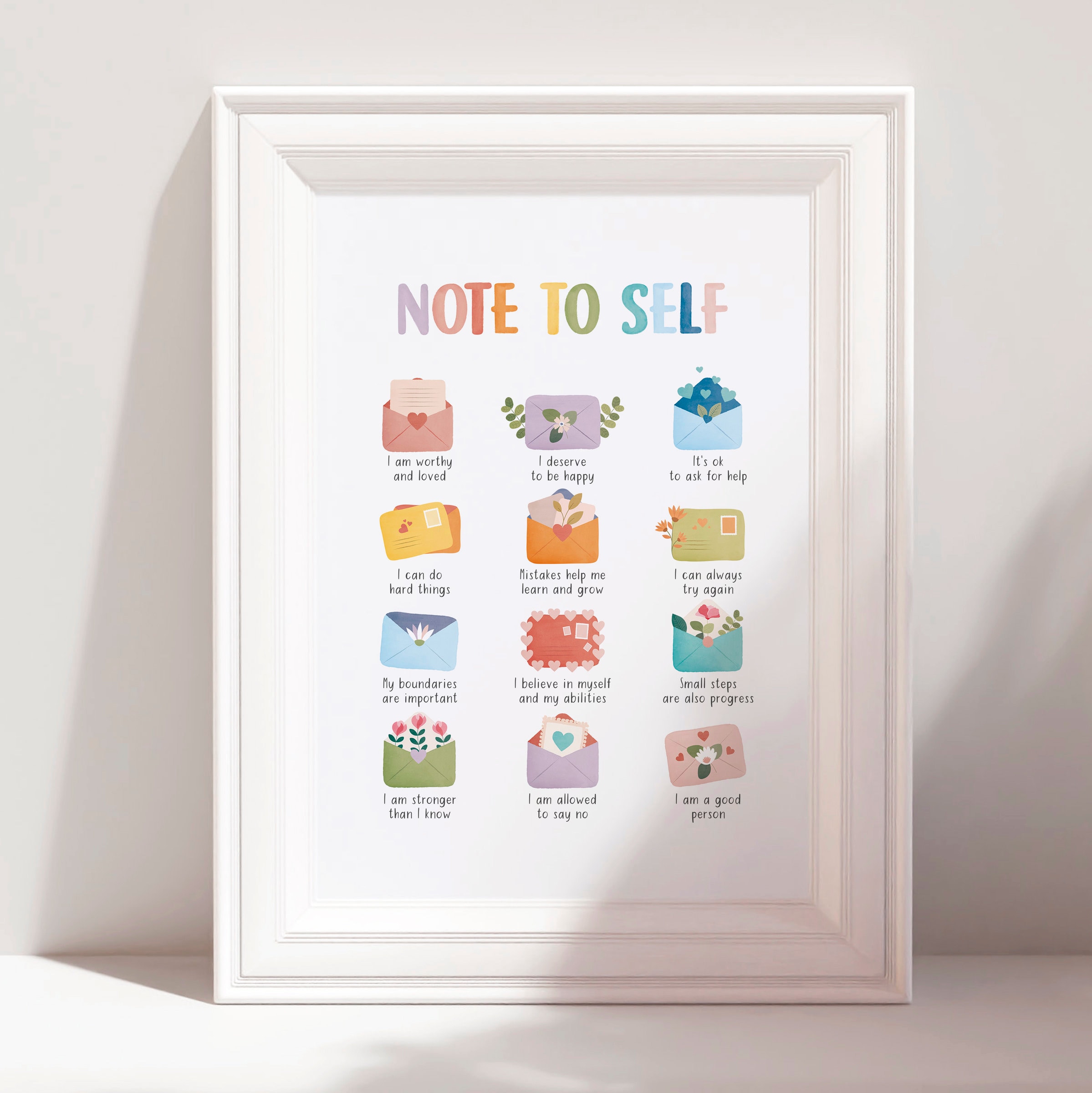 Therapy Office Decor Note to Self Poster School Counselor - Etsy Australia