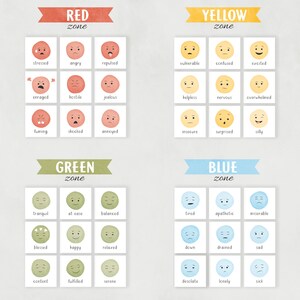 Self-regulation Flash Cards, Zones of Regulation, Feelings Scale ...