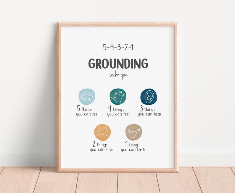 Grounding Technique, Coping Skills, Therapy Office Decor, Self Care ...