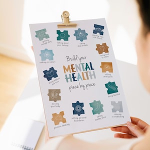 Build Your Mental Health Poster, Growth Mindset, Therapy Office Decor ...