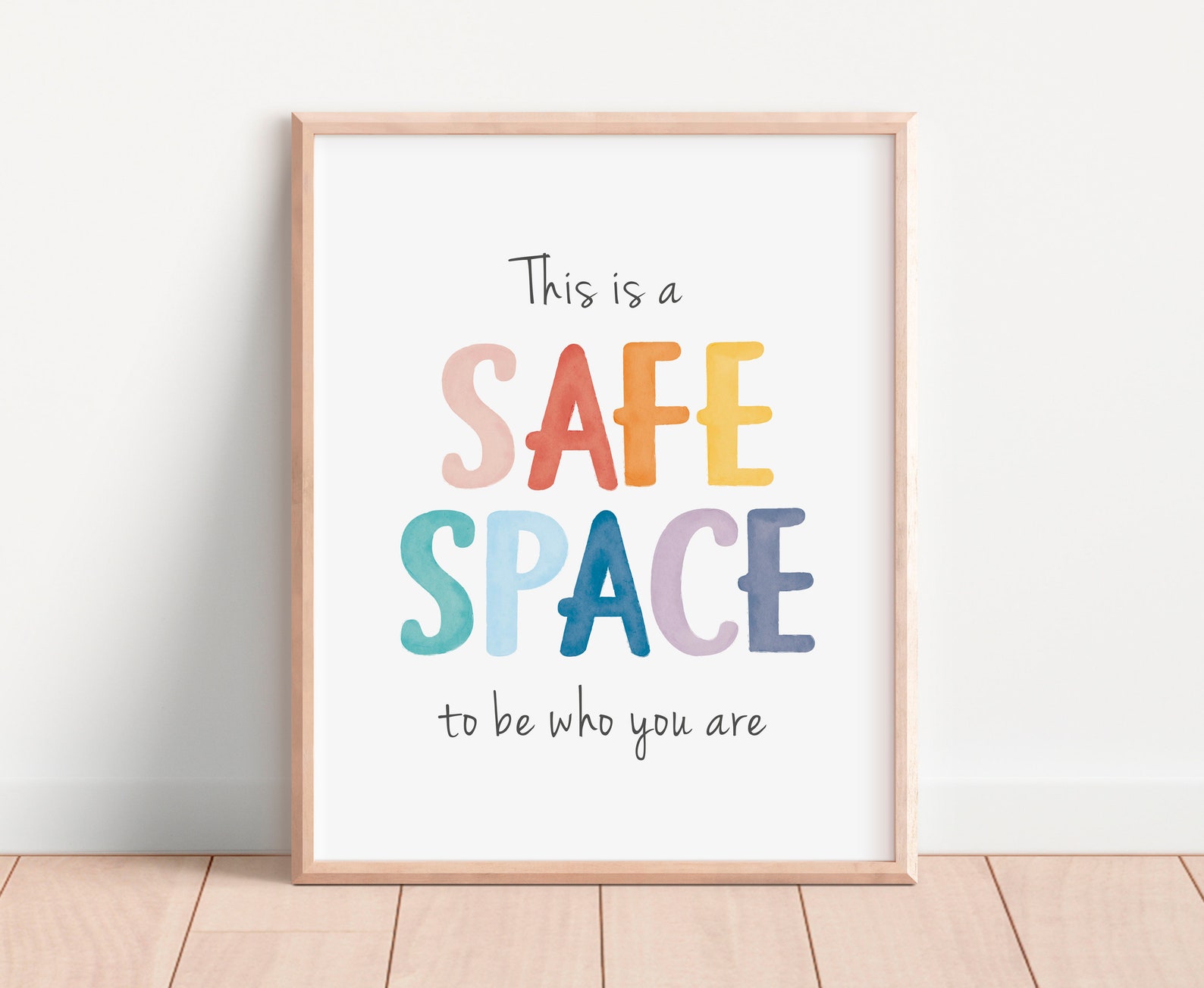 Calming Corner Poster, Safe Space Printable Poster, Mental Health ...
