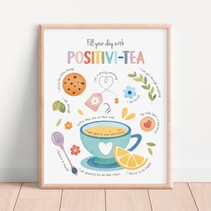 Positivi-tea Positivity, Affirmations Poster, Calming Corner, School ...