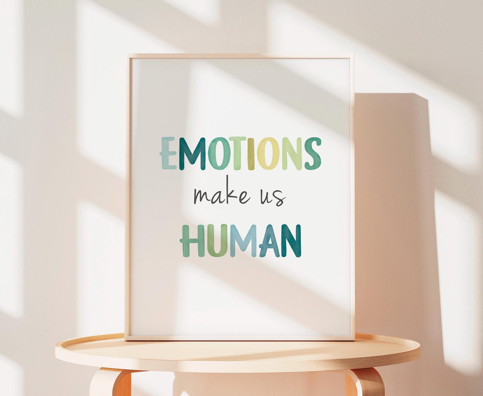 Green Therapy Office Decor Bundle, Feelings Wheel, Growth Mindset ...