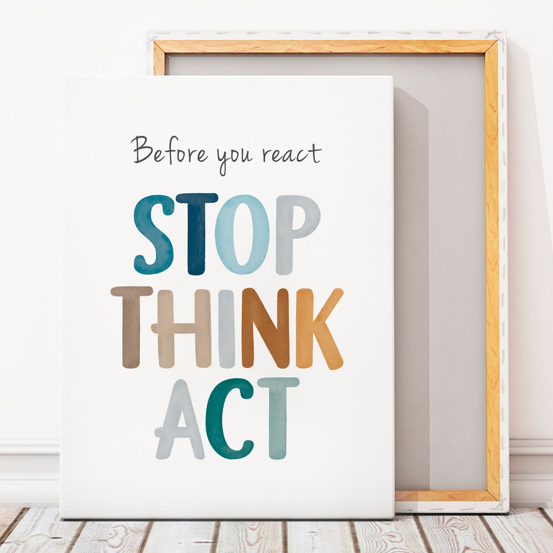 STOP Technique Poster: Calming Corner, Anxiety Relief (digital Download ...