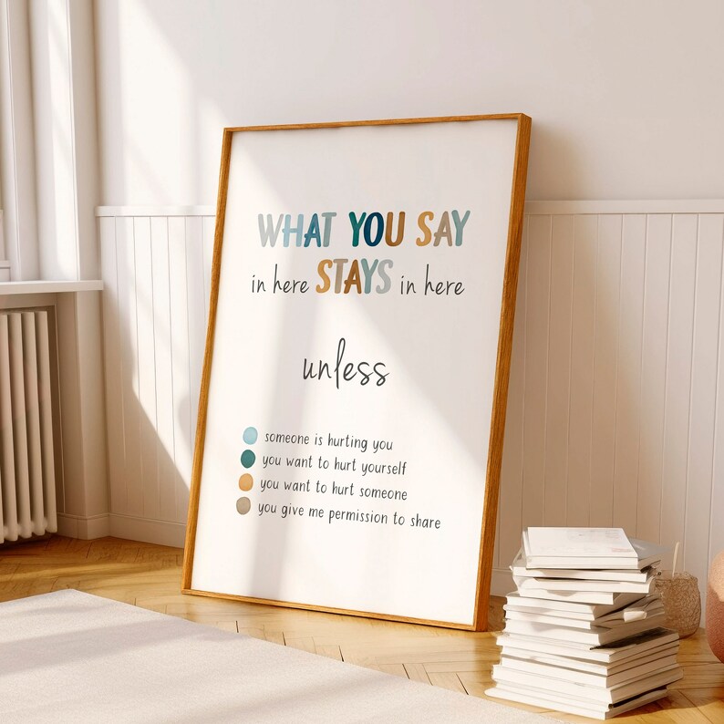 What You Say in Here Stays in Here Poster, School Counselor, Calming ...