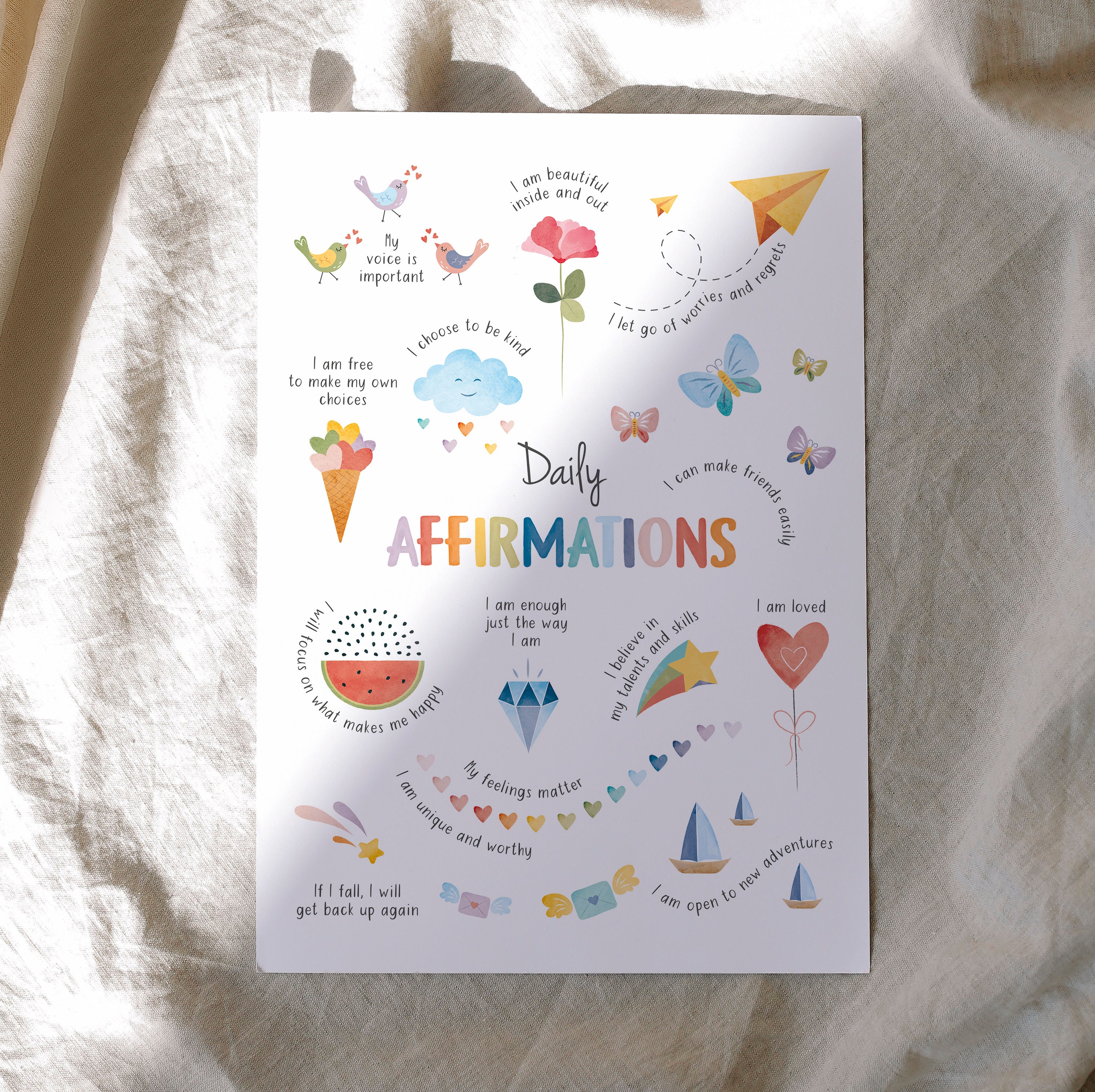 Positive Affirmation Poster, Therapy Office Decor, Mental Health ...