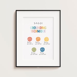 Grounding Technique Poster, Coping Skills Poster, Social Worker ...