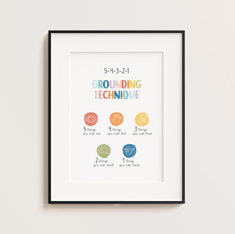 Grounding Technique Poster Coping Skills Poster Social - Etsy Australia