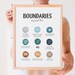 Boundaries Poster, Self Respect, Self Esteem, Mental Health, Counselor ...