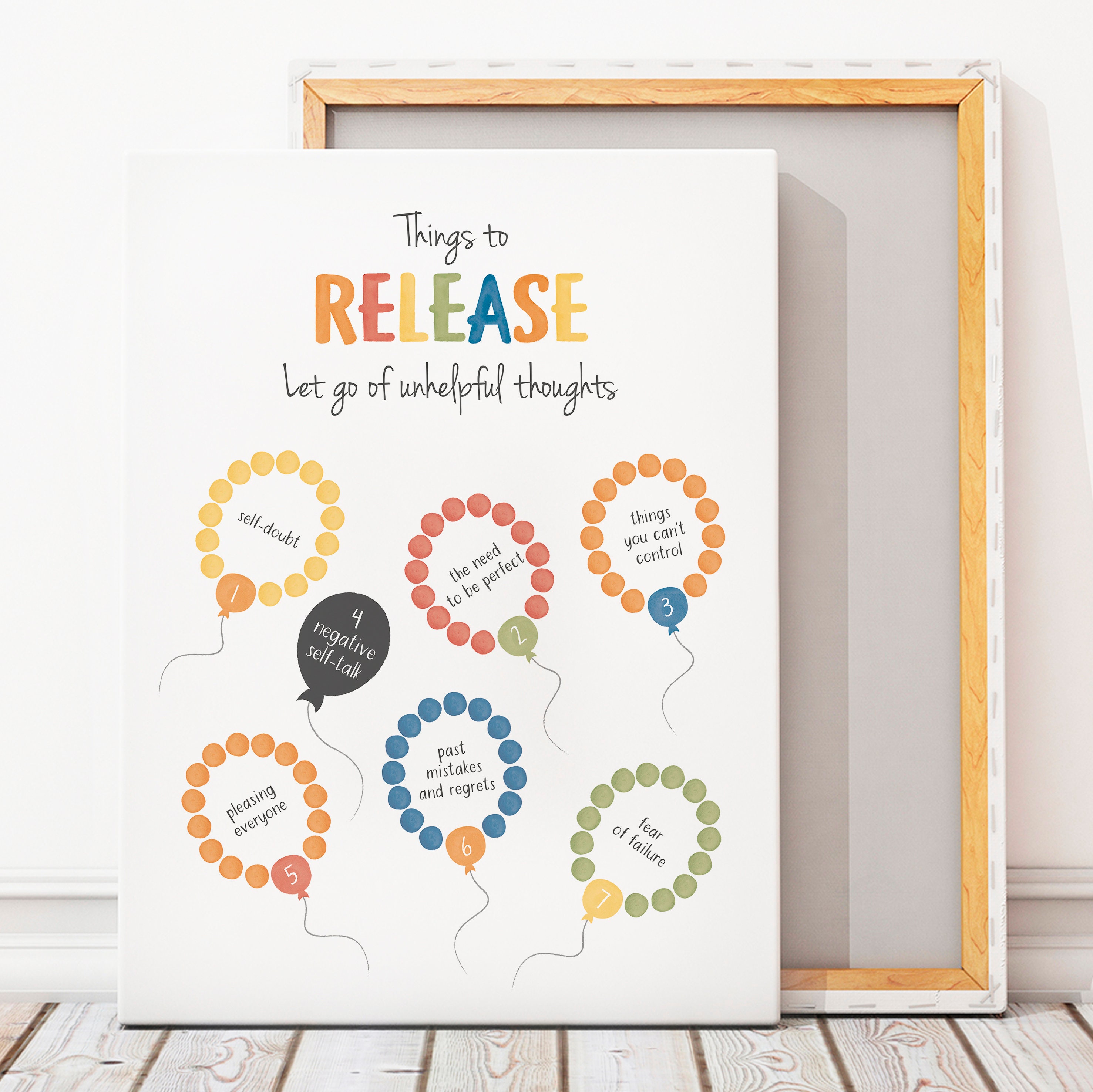 Things to Release Poster: Mental Health Coping Skills (digital Download ...