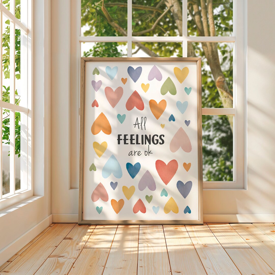 All Feelings Are Ok Poster, Feelings Chart, Mental Health, School ...