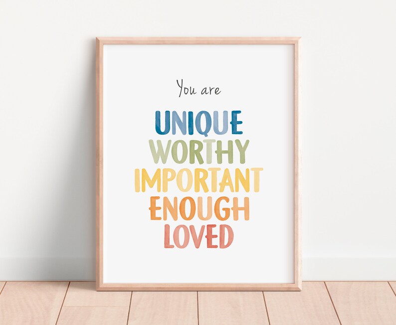 Affirmation Poster Self Respect Self Esteem Classroom - Etsy