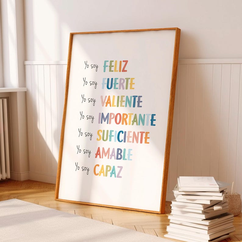 Spanish Affirmations Poster: Therapy Office Decor, School Counselor ...