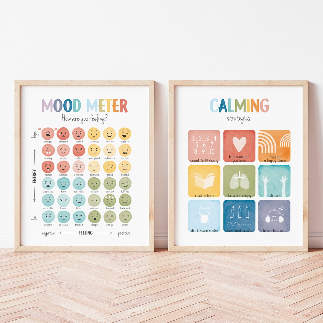 Calm Down Corner Posters: Mood Meter & Calming Strategies (digital ...