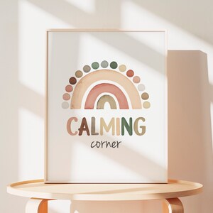 Calming Corner Poster, Classroom Decor Printable, Mental Health Poster ...