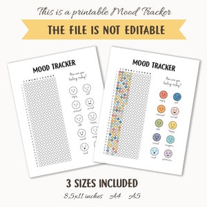 Yearly Mood Tracker, School Counselor Worksheet, Feelings Chart, Zones ...