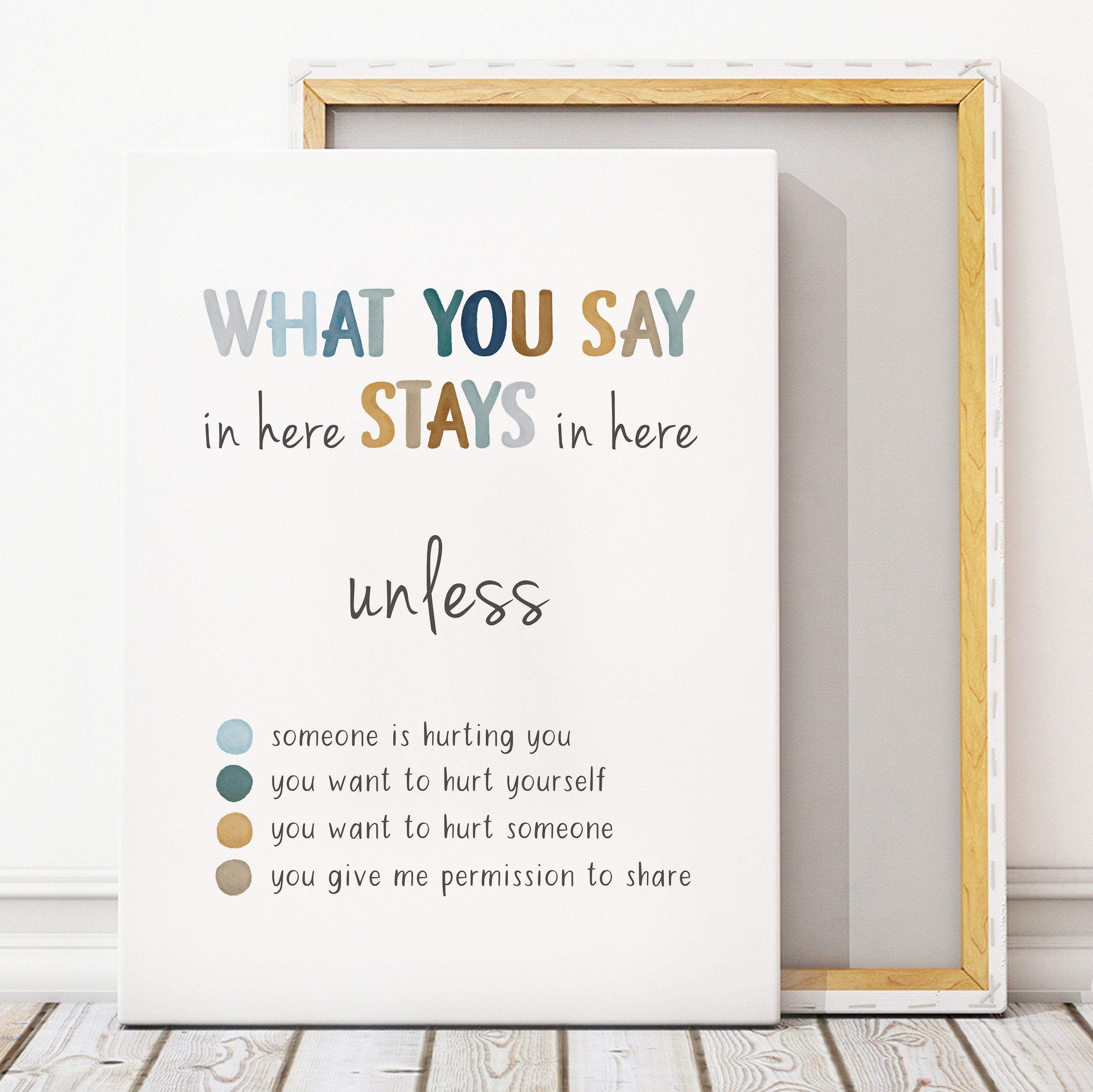 What You Say in Here Stays in Here Poster, School Counselor, Calming ...