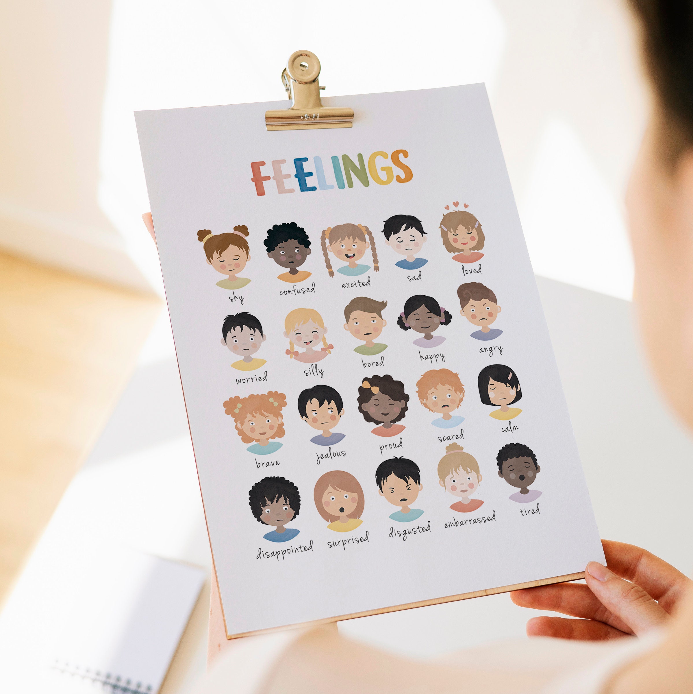 Rainbow Feelings Chart School Counselor Therapy Office - Etsy Australia