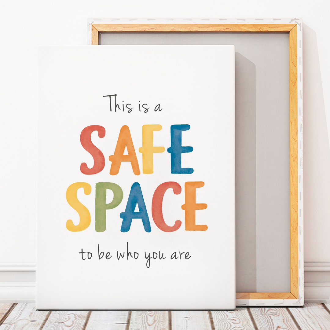 Calming Corner Poster, Safe Space Printable Poster, Mental Health ...