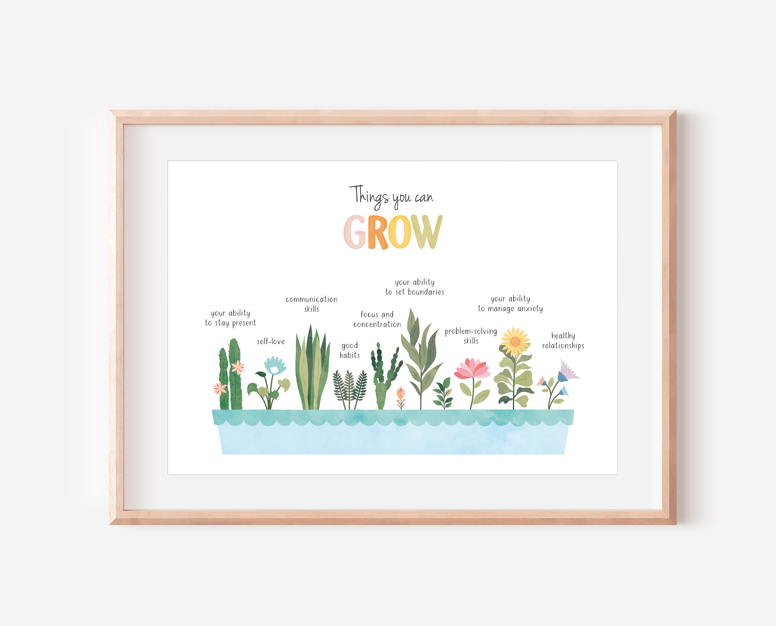 Self-growth, Mindfulness, Therapy Office Decor, Mental Health, Growth ...