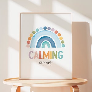 Calming Corner Poster, Counseling Office Decor, Classroom Poster ...