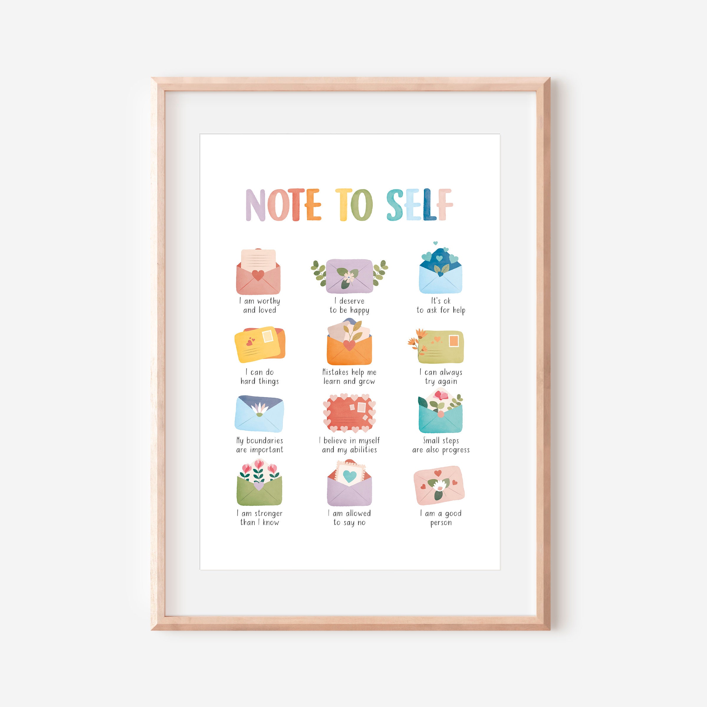 Therapy Office Decor Note to Self Poster School Counselor - Etsy Australia