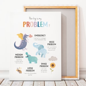 How Big is My Problem Poster, Size of the Problem, Anxiety Relief, Calm ...