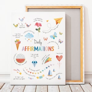 Positive Affirmation Poster, Therapy Office Decor, Mental Health ...