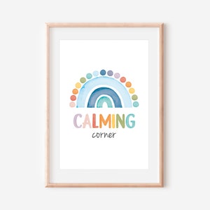 Calming Corner Poster, Counseling Office Decor, Classroom Poster ...